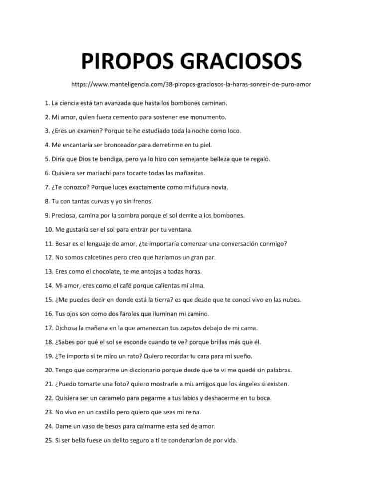 38 Piropos graciosos - La harás sonreír de puro amor.