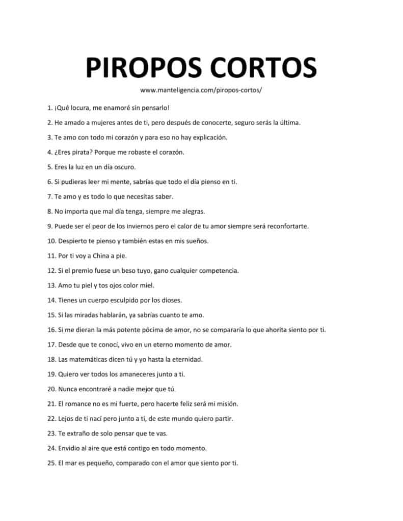 Las 40 Mejores Piropos Cortos - Hazla sonreír.